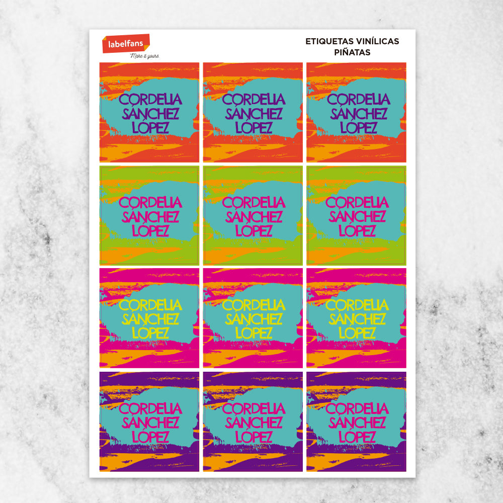 Piñatas Cuadrada Niña - Labelfans