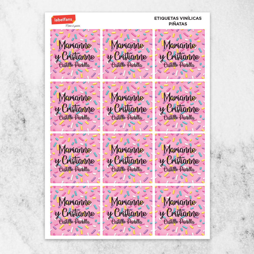 Piñatas Cuadrada Niña - Labelfans